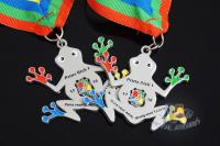China Custom Metal Award Medals 5k 10k Marathon Sports Running Matt Silver Plating Zinc Alloy for sale