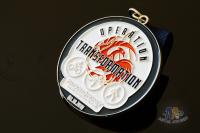 China Custom Sports Medals with Navy Blue Ribbon Casting Mold for Running Riding Walking Awards for sale
