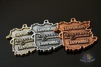 China Custom Die Cast Award Medals with Gold Silver Bronze Plating for Sports Events for sale