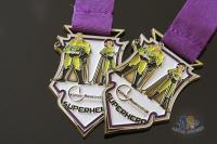China Custom Metal Award Medals 70mm Zinc Alloy Die Cast with Soft Enamel and Printing Ribbon for sale