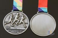 China Custom Sports Medals Half Marathon 10K Running Antique Silver Plating 80mm Zinc Alloy for sale