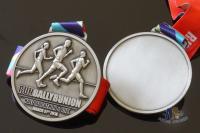 China Custom Sports Medals Half Marathon 10K Running Antique Silver Plating 80mm Zinc Alloy for sale