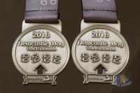 China Custom Zinc Alloy Die Cast Trail Marathon Medal with Antique Silver Plating 850x25mm Ribbon for sale