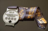 China Custom Zinc Alloy Die Cast Trail Marathon Medal with Antique Silver Plating 850x25mm Ribbon for sale