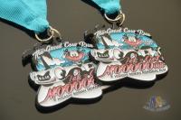 China Custom Zinc Alloy Spray Black Sports Medals 63.5mm Die Cast Soft Enamel with Ribbon for sale