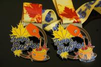 China Custom 76mm Metal Award Medals for Virtual Racing Running 10K with 864x32mm Sublimated Ribbon for sale