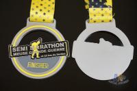 China Custom Soft Enamel Semi Marathon 10KM Sports Medals 50mm with Ribbon for sale