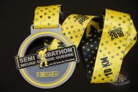 China Custom Soft Enamel Semi Marathon 10KM Sports Medals 50mm with Ribbon for sale