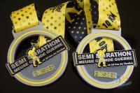 China Custom Soft Enamel Semi Marathon 10KM Sports Medals 50mm with Ribbon for sale