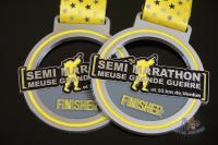 China Custom Soft Enamel Semi Marathon 10KM Sports Medals 50mm with Ribbon for sale