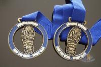 China Custom Zinc Alloy Sports Medal 50mm Cut Out Design Soft Enamel Antique Gold Plating for sale
