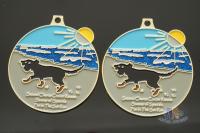 China Custom Sports Metal Medal Shiny Gold Plating 70mm 4mm Soft Enamel Glitter for sale