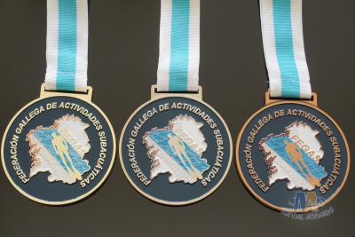 China Custom Die Cast Zinc Alloy Medal 80mm Soft Enamel 3D Effect Sports Award for sale