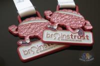 China Custom Die Cast Zinc Alloy Medallion 70mm Spray Light Red Color Soft Enamel for sale