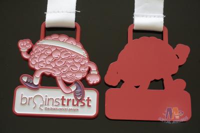 China Custom Die Cast Zinc Alloy Medallion 70mm Spray Light Red Color Soft Enamel for sale