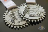 China Custom Cycling Sports Medal 70mm Die Cast Zinc Alloy Antique Silver Plating for sale