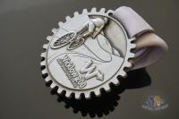 China Custom Cycling Sports Medal 70mm Die Cast Zinc Alloy Antique Silver Plating for sale