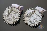 China Custom Cycling Sports Medal 70mm Die Cast Zinc Alloy Antique Silver Plating for sale