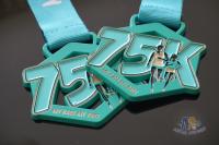 China Custom Metal Sports Medals 65mm Die Cast Zinc Alloy Spray Color with Printing Ribbon for sale