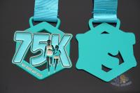 China Custom Metal Sports Medals 65mm Die Cast Zinc Alloy Spray Color with Printing Ribbon for sale