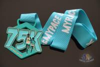 China Custom Metal Sports Medals 65mm Die Cast Zinc Alloy Spray Color with Printing Ribbon for sale