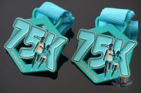 China Custom Metal Sports Medals 65mm Die Cast Zinc Alloy Spray Color with Printing Ribbon for sale