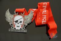 China Custom Skull Metal Award Medals Soft Enamel Filling 70x4mm Zinc Alloy Antique Silver for sale