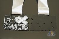 China Custom Soft Enamel Medals 50mm Spray Black Plating with Printing Ribbon for sale