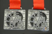 China Custom Oval Run Metal Award Medals 70x70mm for Sport Events Bespoke Zinc Alloy for sale