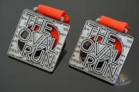 China Custom Oval Run Metal Award Medals 70x70mm for Sport Events Bespoke Zinc Alloy for sale