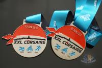 China Custom Sports Medals Zinc Alloy Die Cast 65mm 3mm Soft Enamel Matt Silver Ribbon for sale