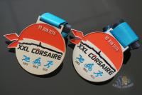 China Custom Sports Medals Zinc Alloy Die Cast 65mm 3mm Soft Enamel Matt Silver Ribbon for sale
