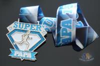 China Custom Virtual Marathon Sport Metal Award Medals 76.2mm Glitter Color Medallion with Ribbon for sale