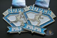 China Custom Virtual Marathon Sport Metal Award Medals 76.2mm Glitter Color Medallion with Ribbon for sale