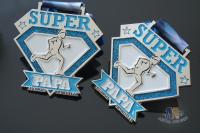 China Custom Virtual Marathon Sport Metal Award Medals 76.2mm Glitter Color Medallion with Ribbon for sale