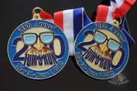 China Custom Soft Enamel Sports Medals 76.2mm Zinc Alloy Die Cast Shiny Gold Plating for sale