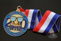 China Custom Soft Enamel Sports Medals 76.2mm Zinc Alloy Die Cast Shiny Gold Plating for sale
