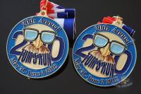China Custom Soft Enamel Sports Medals 76.2mm Zinc Alloy Die Cast Shiny Gold Plating for sale