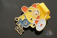 China Custom Zinc Alloy Running Medal 50mm 3.5mm with Soft Enamel and Shiny Gold Plating for sale