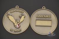 China Custom Baseball Award Medals 60mm Zinc Alloy Die Cast Sports Winner Medallion for sale
