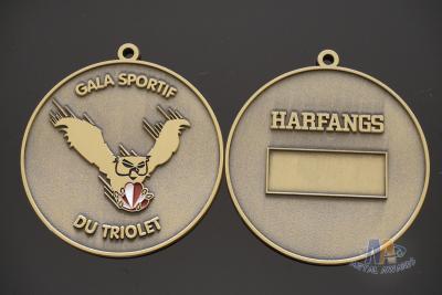 China Custom Baseball Award Medals 60mm Zinc Alloy Die Cast Sports Winner Medallion for sale