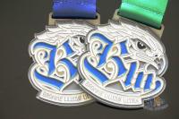 China Custom Sports Medals 60mm Zinc Alloy Die Cast Metal Medallion with Ribbon for Baseball Events School Awards for sale
