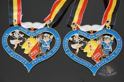China Custom 88.9mm Soft Enamel Football Carnival Medals Zinc Alloy Die Cast Medallion for sale