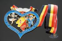 China Custom 88.9mm Soft Enamel Football Carnival Medals Zinc Alloy Die Cast Medallion for sale