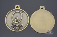 China Custom 2D Model Metal Award Medals Antique Brass Plating 50mm Smooth Back for sale