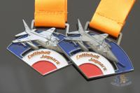 China Custom 3D Soft Enamel Gold Silver Metal Medals 65mm Half Marathon Running Awards for sale
