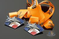 China Custom 3D Soft Enamel Gold Silver Metal Medals 65mm Half Marathon Running Awards for sale