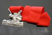 China Custom 3D Running Medal 88.9mm with 864x38mm Red Ribbon Antique Silver for sale