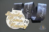 China Custom 3D Earth Glitter Color Silver Sports Medal 80mm Zinc Alloy Running Medallion for sale