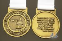 China Custom Kids Metal Marathon Medals 60mm 4mm Die Cast Gold Medallions for sale